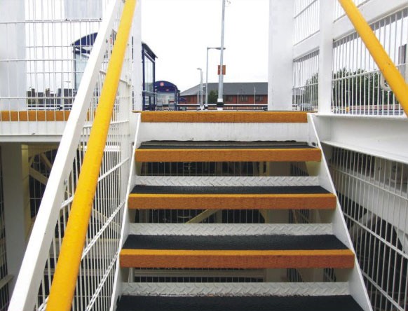 Fiberglass Stair Tread Covers | FRP Stair Tread Covers | FRP Grating