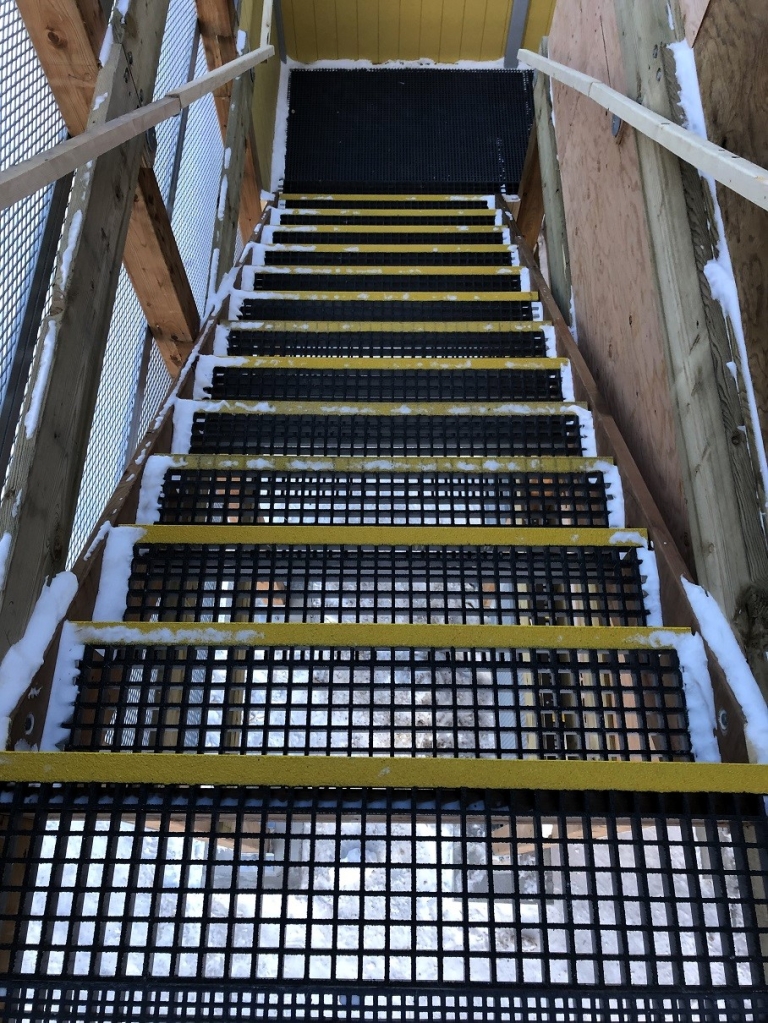 Fiberglass FRP Stair Tread Covers Revitalize Old Stairs